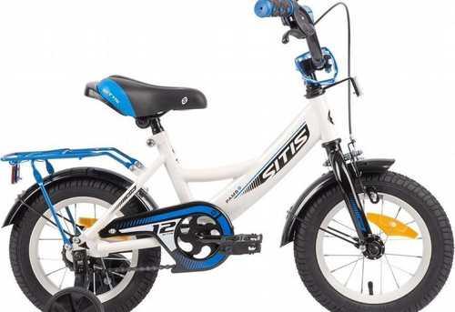 Велосипед sitis pams 12" (2023) White-Blue Vol1283