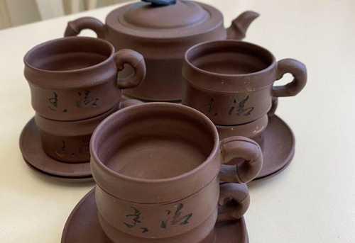 Чайный набор чайник веер куклы китайские
