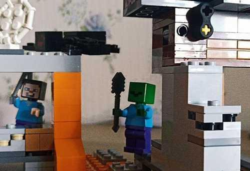 Lego minecraft горная пещера