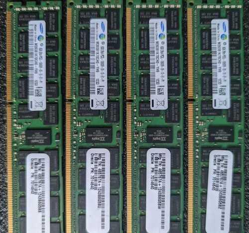 DDR3 серверная 4шт. по 8gb PC3L-10600R (раб. 2133)