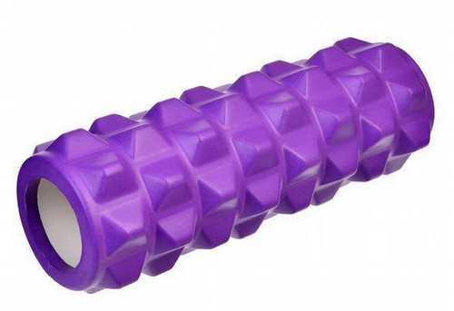Ролик массажный для фитнеса и йоги фиолетовый