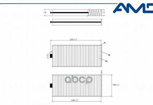 Фильтр салонный 97617-1C000 (2шт) amdfc17 AMD