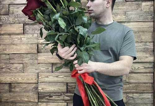 Крупные метровые розы Эквадор с доставкой