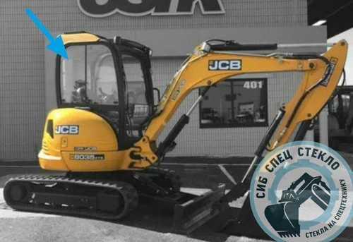 Стекло правое верхние подвижное JCB 8035 zts