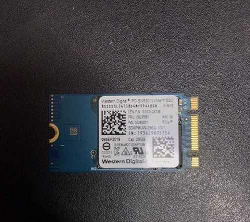 SSD M.2 WD 256 гб NVMe