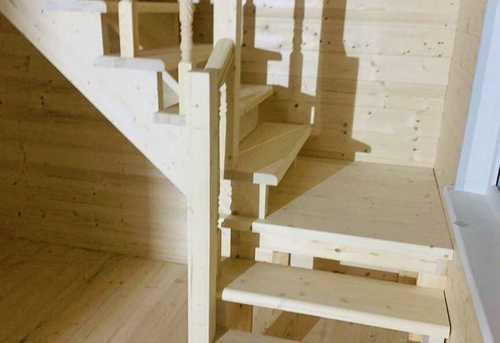 Лестница деревянная для дома за 1 день