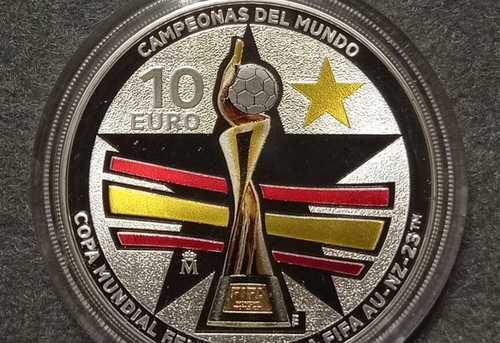 Монета Чемпионат мира по женскому футболу Серебро
