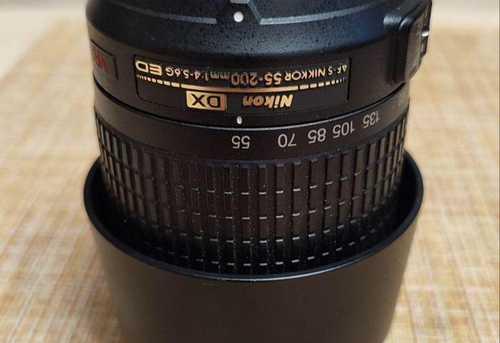 Телевик nikon af-s nikkor 55-200 4-5.6G