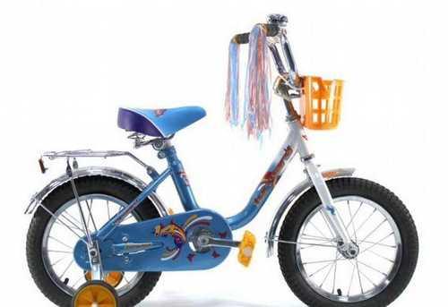 Велосипед 14д. Forward, racing girl, бело-синий