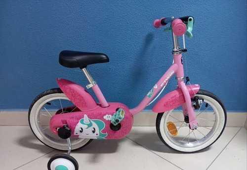 Велосипед детский 14" розовый Btwin