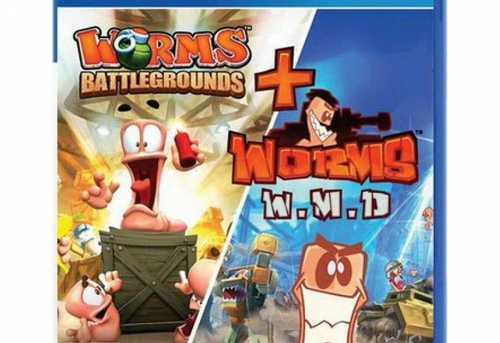 Worms Battlegrounds + Worms W.M.D (PS4) б/у, Полно
