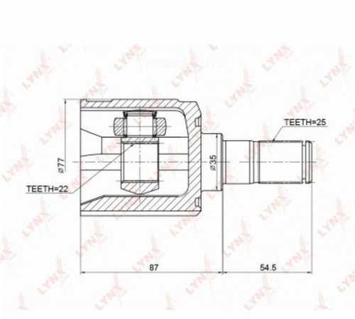 Lynxauto CI-3708 шрус внутренний перед прав/лев