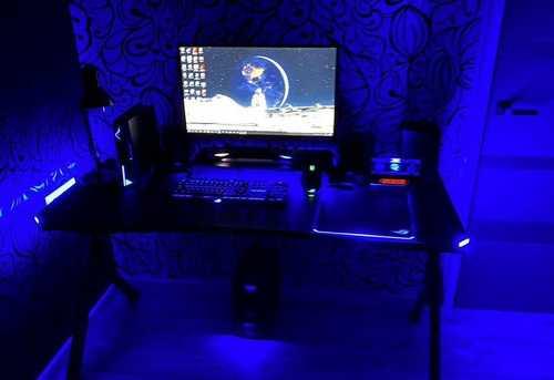 Игровой компьютер в сборе + стол с подсветкой