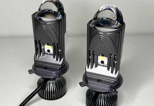 Светодиодные LED лампы H4 с линзой Bi-Led модули