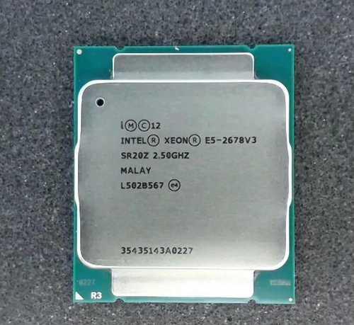 Intel Xeon E5 2678 V3 12 ядер, 2.8 Ghz, 24 потока