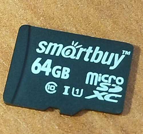 Карта памяти microsdXC smartbuy 64gb