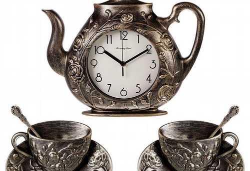 Часы настенные"Чайник и две чашки",40х34см,26х26см