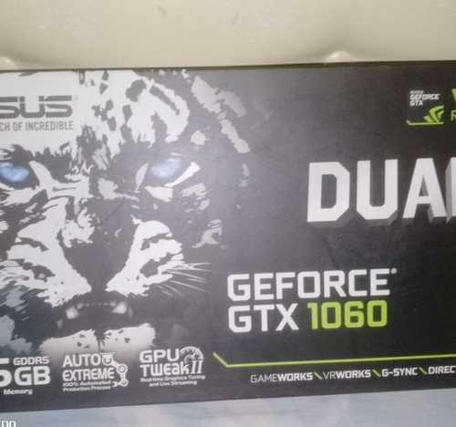 Видеокарта gtx 1060 6gb asus