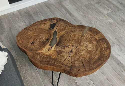 Журнальный столик из дерева спила