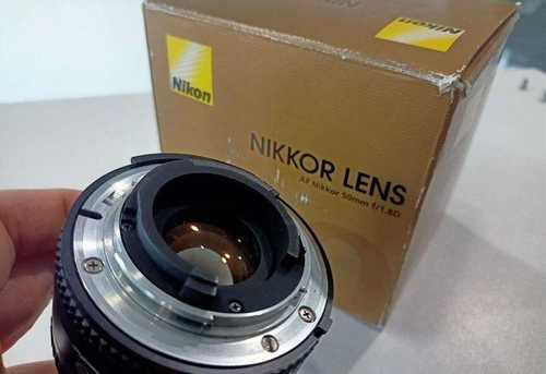 Объектив Nikon Nikkor Af 50Mm F/1.8D На Nikon