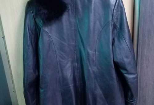 Куртка кожаная женская с мехом 46 48