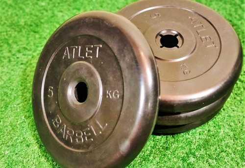 Диск Barbell Atlet - 5 кг Новый D25 (26мм)