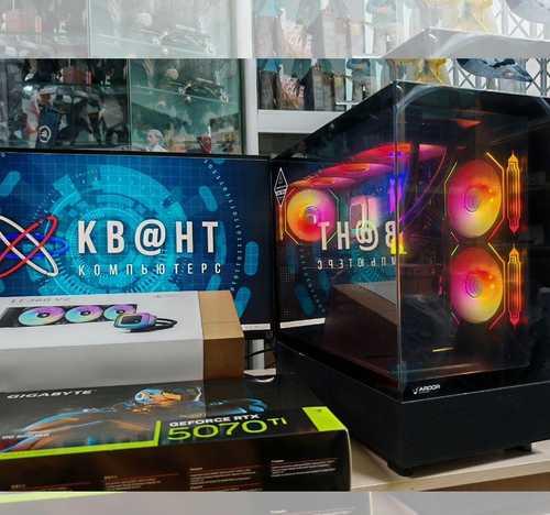 Игровой ПК, Ryzen 7 7700, GeForce RTX 5070 Ti 16 ГБ, RAM 32 ГБ