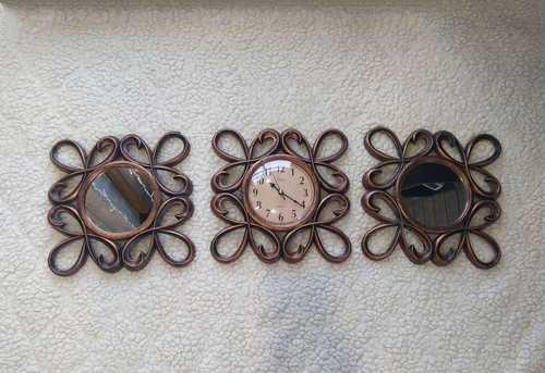 Комплект часов настенных с двумя зеркалами