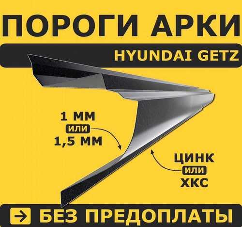 Пороги на Hyundai Getz ремонтные правый / левый