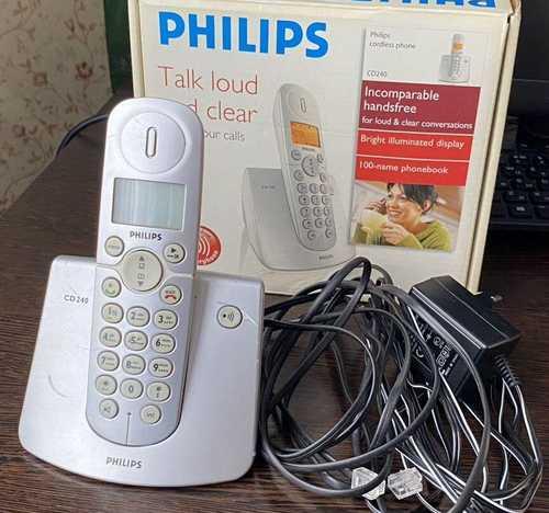 Телефон стационарный dect Philips CD240