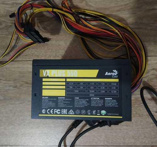 Блок питания Aerocool Vx Plus 550W