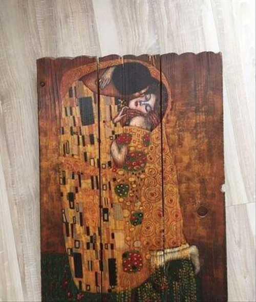 Картина Густав Климт «Поцелуй»