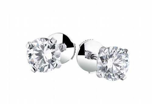Пусеты Round Diamonds 1.07 ct D/IF - 1.01 ct D/VVS
