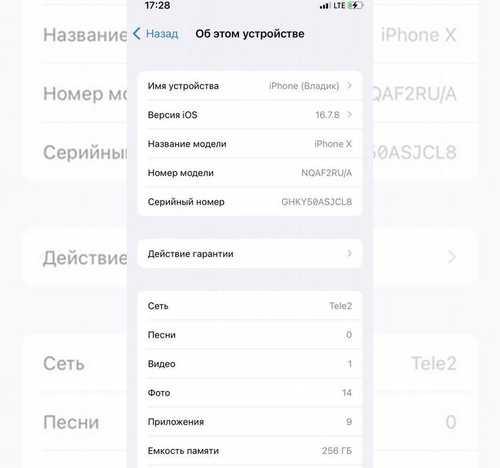 iPhone X, 256 ГБ