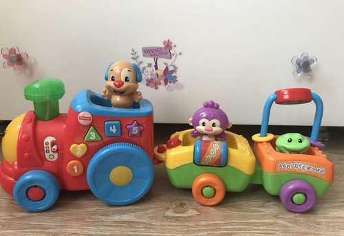 Fisher price паровозик учёного щенка