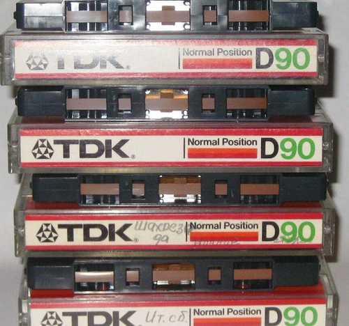 Аудиокассеты TDK d 90 и a 90