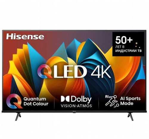 Телевизор qled Hisense 50" 50E7NQ 4K Ultra HD, черный, SMART TV