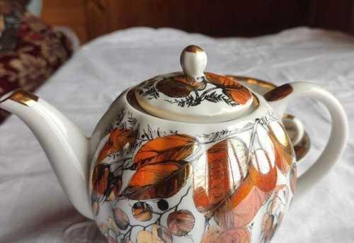 Заварочный чайник лфз от сервиза " Золотая осень"