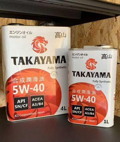 Масло моторное синтетическое Takayama 5w40 1л