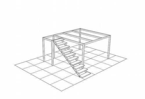 Каркас, профиль,лесница для стенда б/у