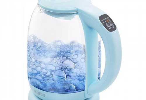 Чайник электрический Kitfort кт-640-1, голубой