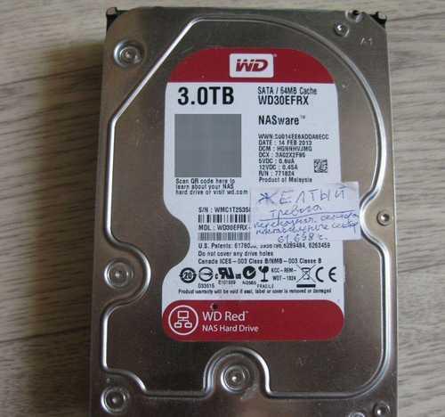Жесткий диск проблемный WD 3.0 Tb SATA