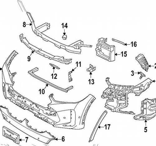 Накладка переднего бампера BMW X6 G06 LCI