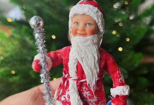 Ватная ёлочная игрушка - Дед мороз