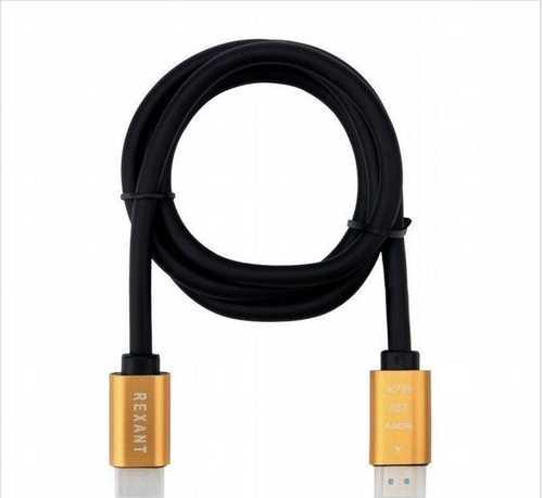 Кабель hdmi - hdmi 2.0, 1м, Gold rexant