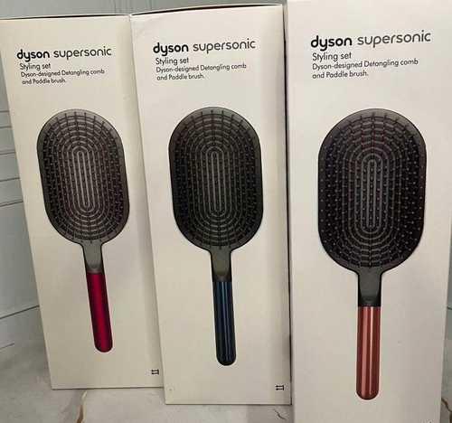 Расчёска Dyson supersonic 2 в 1 (зол, син, роз)