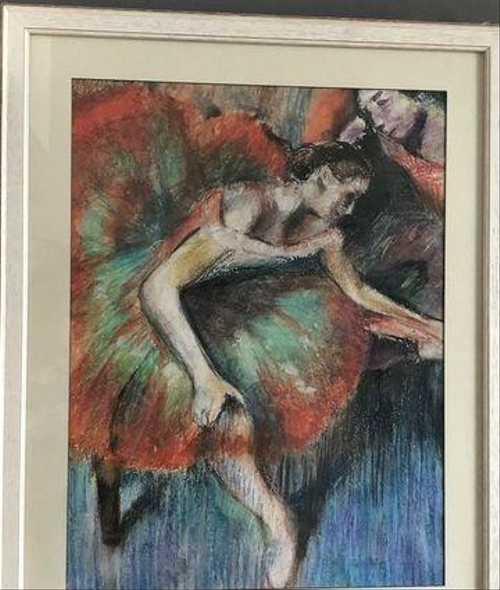 Картина пастель, балерина Дега, копия