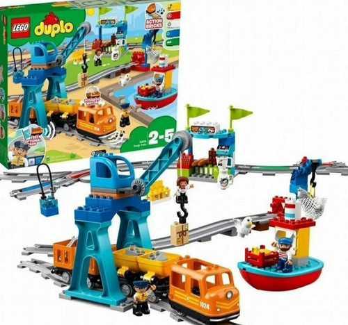 Lego duplo Town Грузовой поезд (10875)