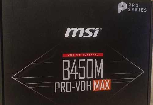 Материнская плата msi b450m pro vdh max