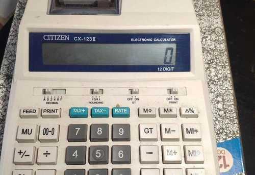 Калькулятор с принтером Citizen CX123N